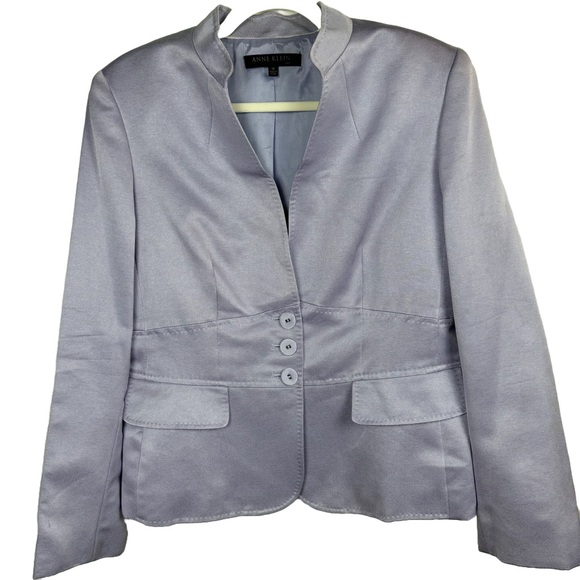 Anne Klein | Jackets & Coats | Anne Klein Womens Suit Jacket Purple ...